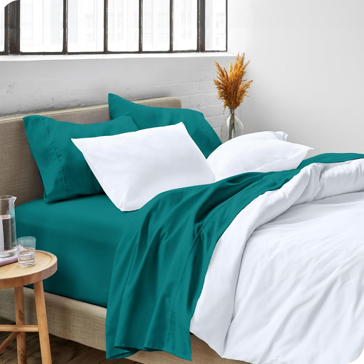 EMERALD GREEN MICROFIBER SET - (PREMIUM) – Nafasat Bedding | Premium ...